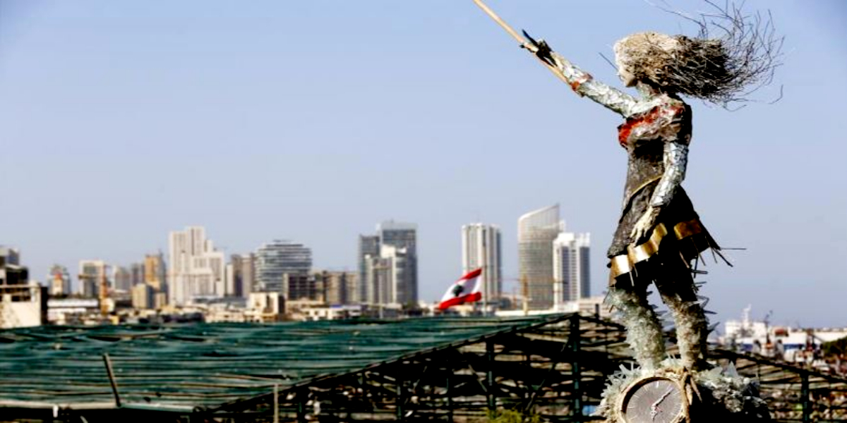 Lebanese Artist Created a Statue Out of Debris From the Beirut ...